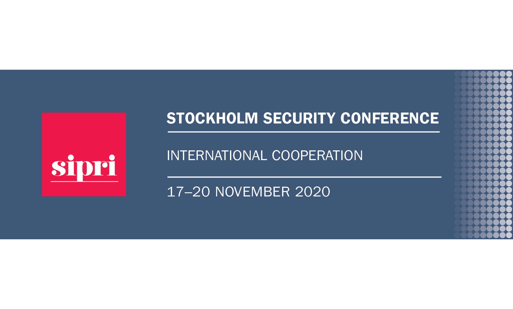 2020 Stockholm Security Conference | SIPRI