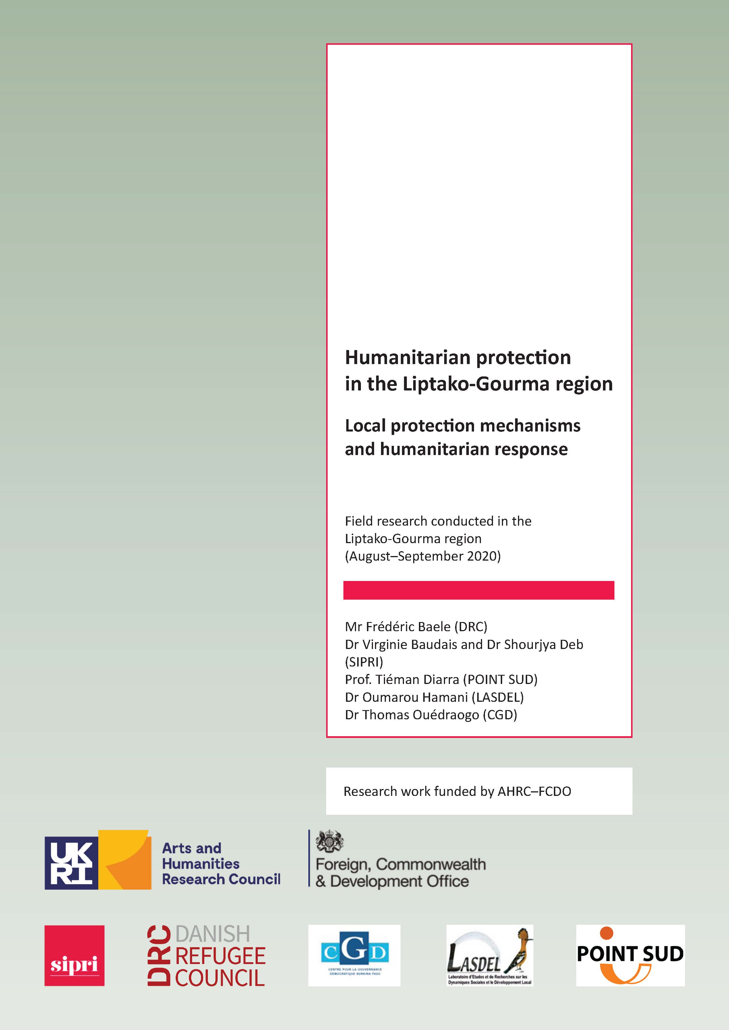 Humanitarian Protection in the Liptako-Gourma Region: Local Protection ...