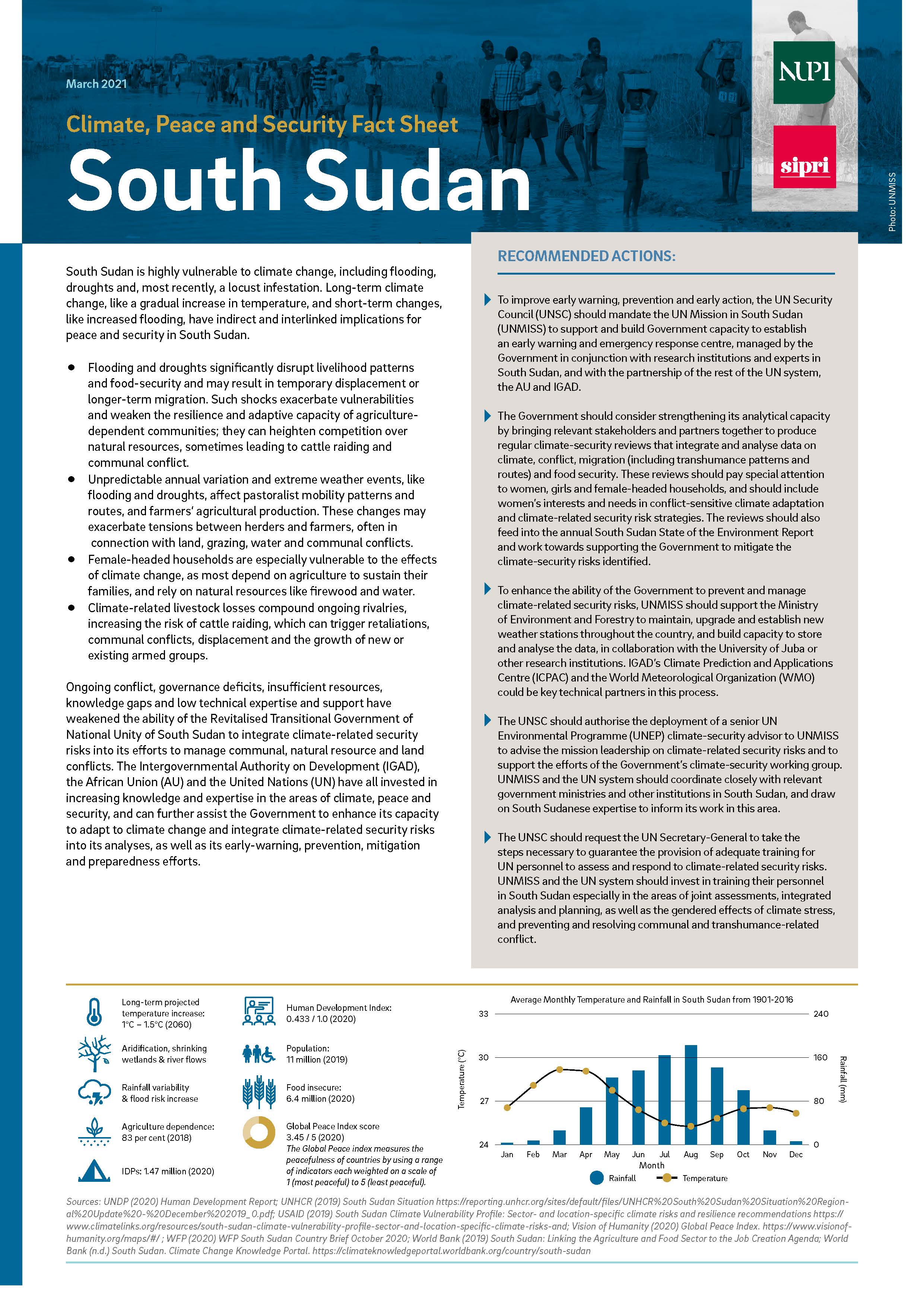 Climate, Peace and Security Fact Sheet: South Sudan (2021) | SIPRI