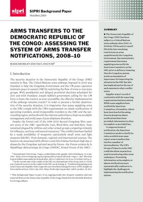 Arms Transfers to the Democratic Republic of the Congo: Assessing the ...