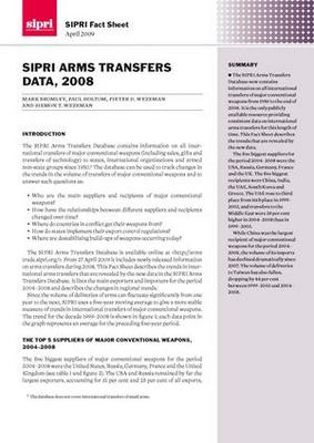 SIPRI Arms Transfers Data, 2008 | SIPRI