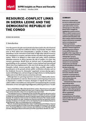 Resource–Conflict Links in Sierra Leone and the Democratic Republic of ...