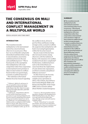 The Consensus on Mali and International Conflict Management in a ...