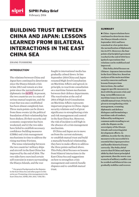 Building Trust between China and Japan: Lessons Learned from Bilateral ...